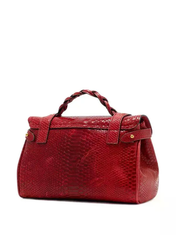 Mulberry Mini Alexa Snake-print Leather Tote Bag - Red