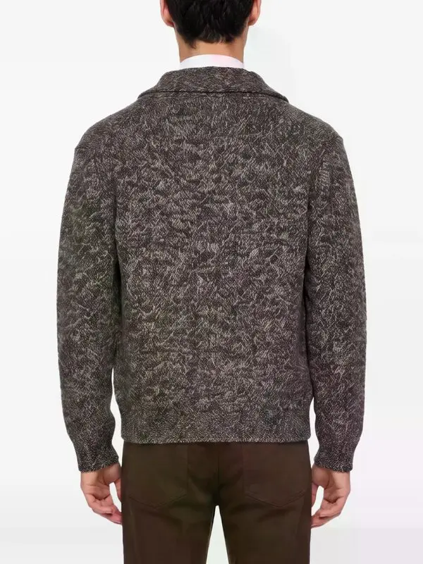 Tagliatore Shawl-collar Marl Cardigan