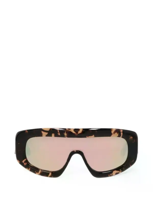 Palm Angels Tortoiseshell-effect Shield-frame Sunglasses - Brown