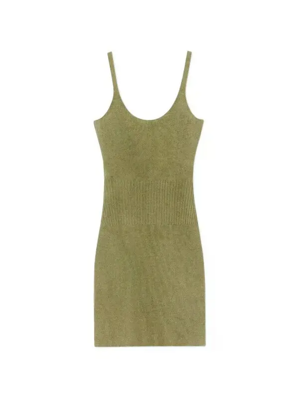 Nanushka Alfia Knit Mini Dress - Green