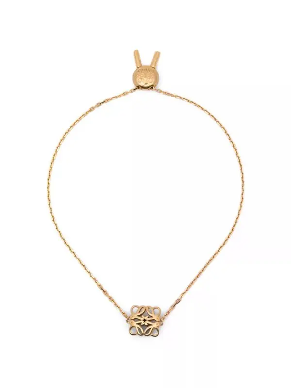 Loewe Anagram-plaque Bracelet - Gold