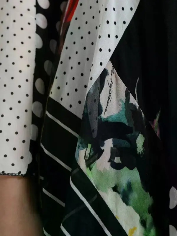 Dolce & Gabbana Patchwork-design Floral-print Midi Dress