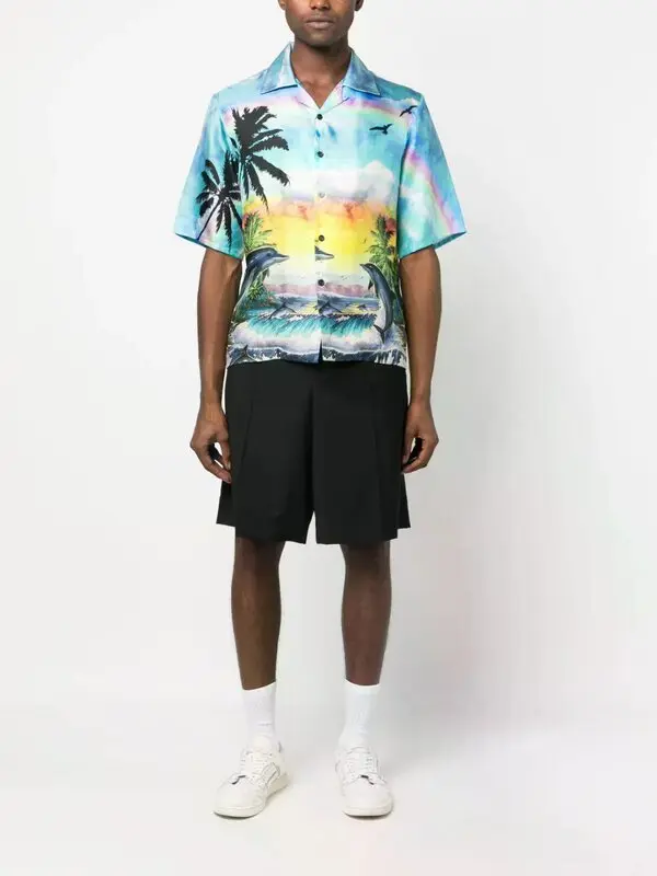 Philipp Plein Graphic-print Silk Shirt