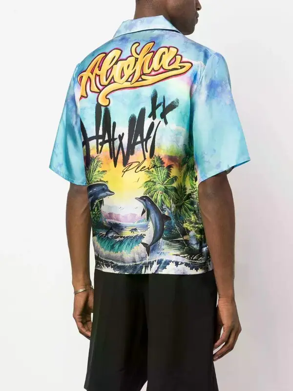 Philipp Plein Graphic-print Silk Shirt