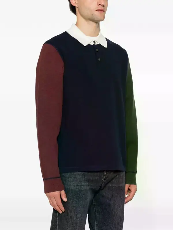 Paul Smith Colour-block Long-sleeve Sweater - Blue