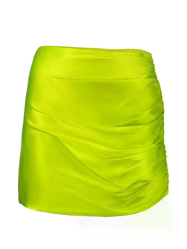 THE SEI Ruched Mini Skirt - Green