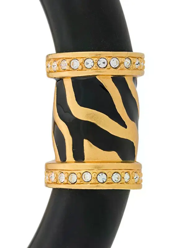 SUSAN CAPLAN 1990s Vintage Elizabeth Taylor Gold Plated Resin Bangle