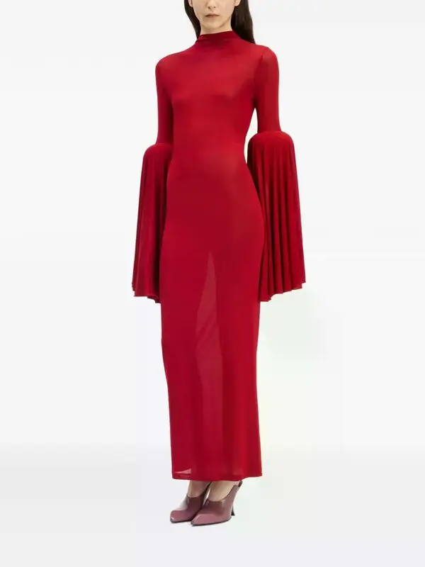 JEAN PAUL GAULTIER Pleated-sleeve Long Dress