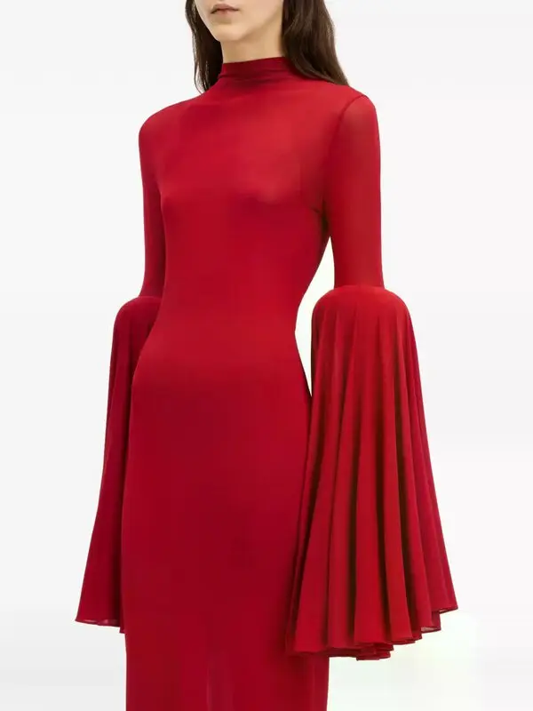 JEAN PAUL GAULTIER Pleated-sleeve Long Dress