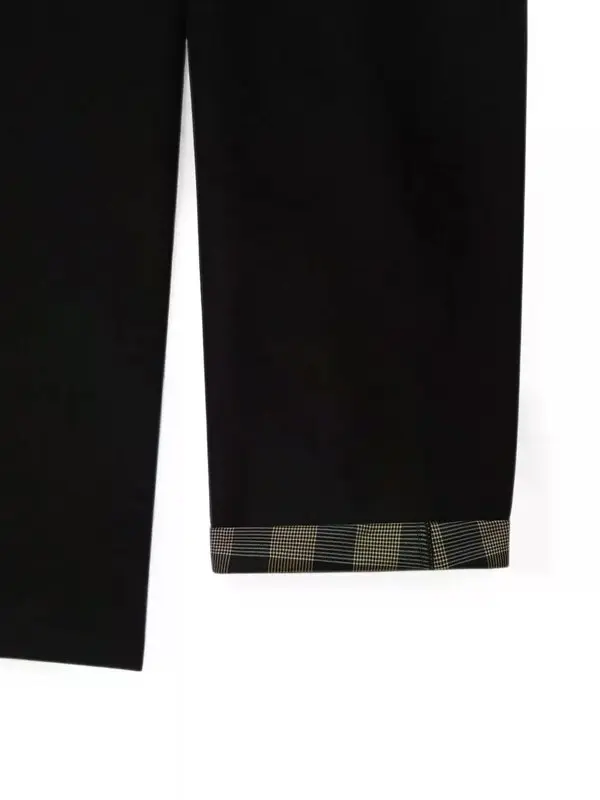 Givenchy Couture Seam Pants In Flannel With Checked Reverse