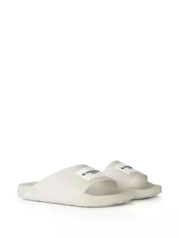 Givenchy Label Slide Mules In Rubber
