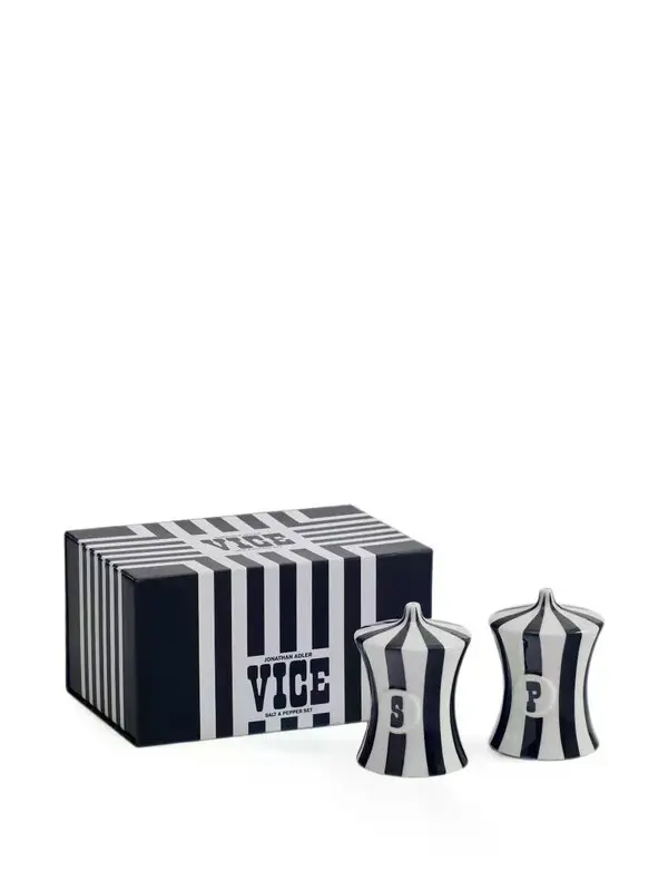 Jonathan Adler Vice Striped Salt And Pepper Set