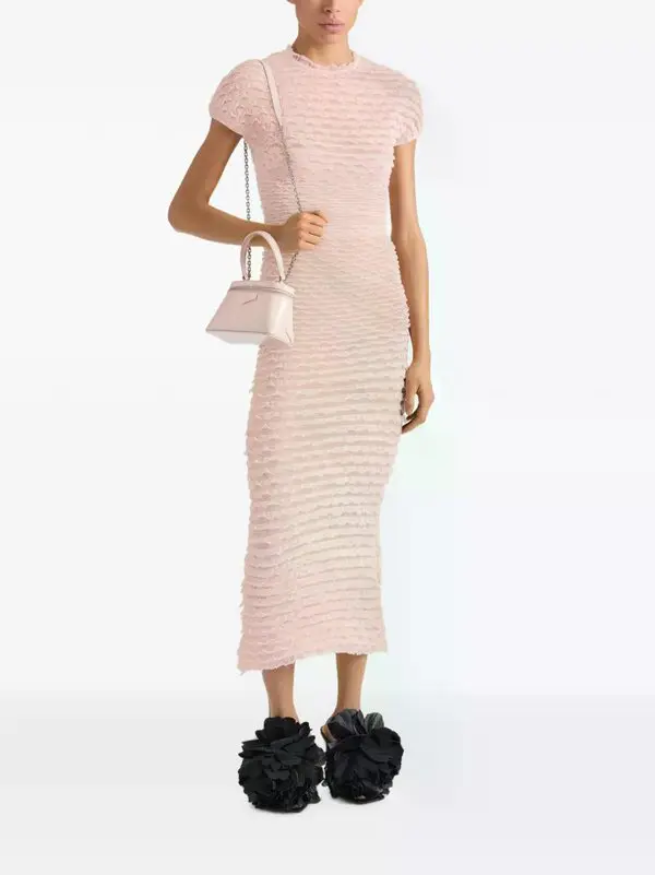 Givenchy Long Skirt With Nylon Frills - Pink