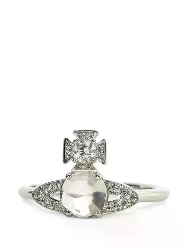VIVIENNE WESTWOOD Ondina Crystal-embellished Ring - Silver