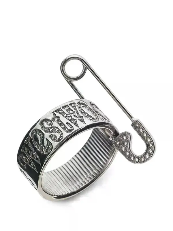VIVIENNE WESTWOOD Vernon Safety-pin Logo-embellished Ring - Silver