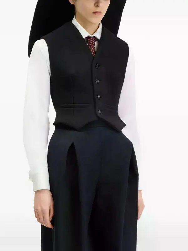 JEAN PAUL GAULTIER Hat-detail Tailored Gilet
