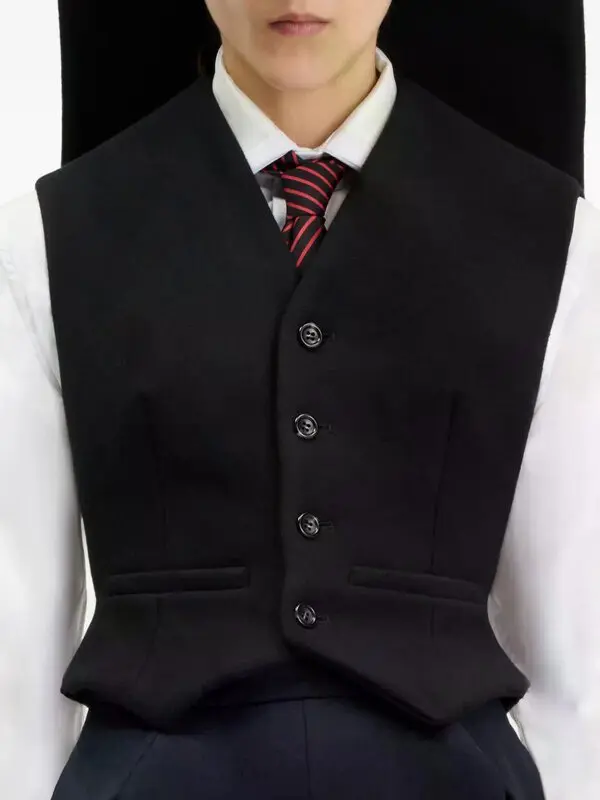 JEAN PAUL GAULTIER Hat-detail Tailored Gilet