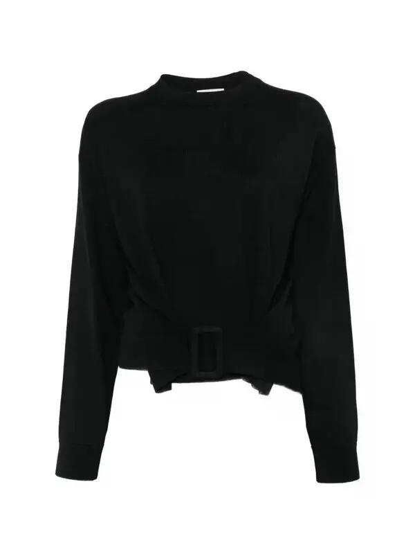 SEMICOUTURE Buckle-detail Cropped Sweater