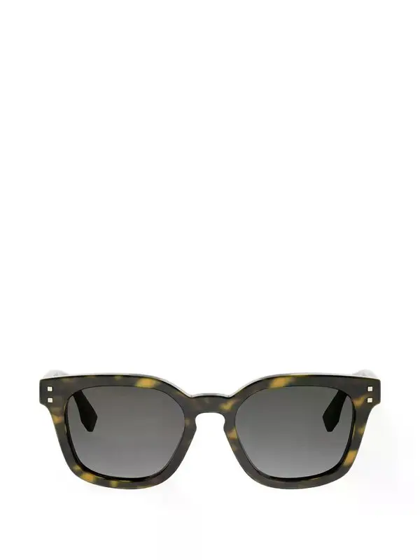 Fendi Tortoiseshell-effect Square-frame Sunglasses - Brown