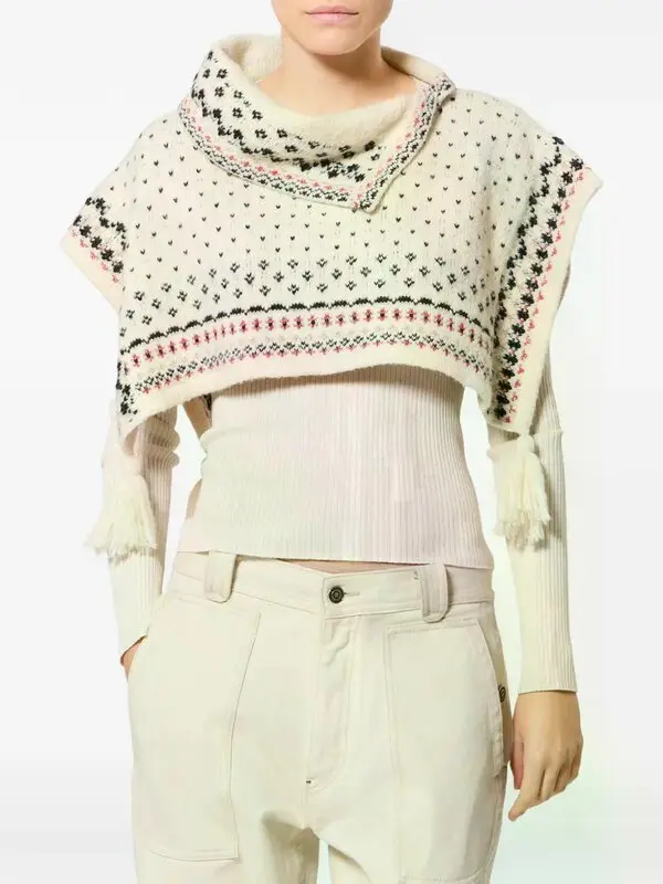 MARANT ETOILE Alfina Jacquard Poncho