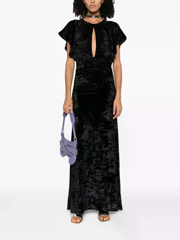 Moschino Cut-out Velvet Maxi Dress