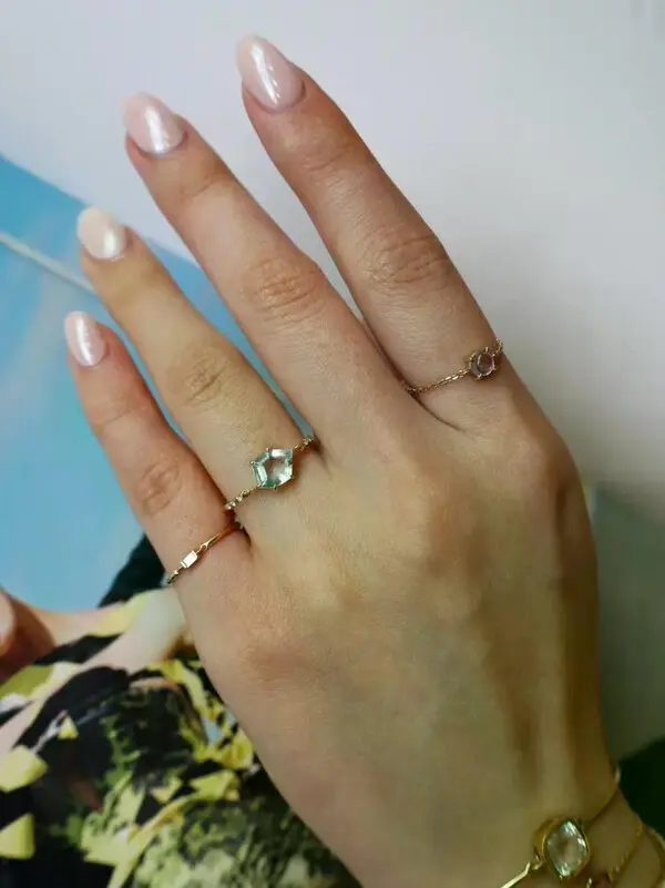 YI COLLECTION Contour Aquamarine And Diamond Ring