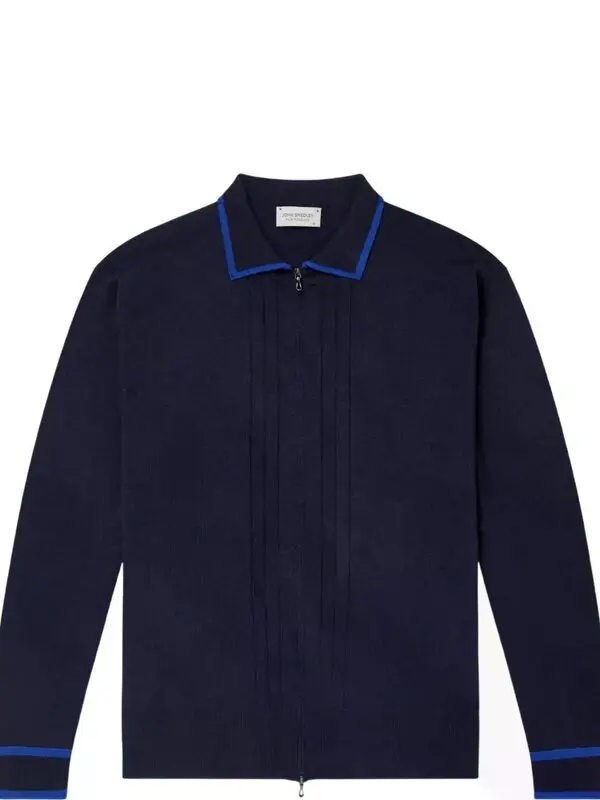 John Smedley Zip-up Knitted Cardigan