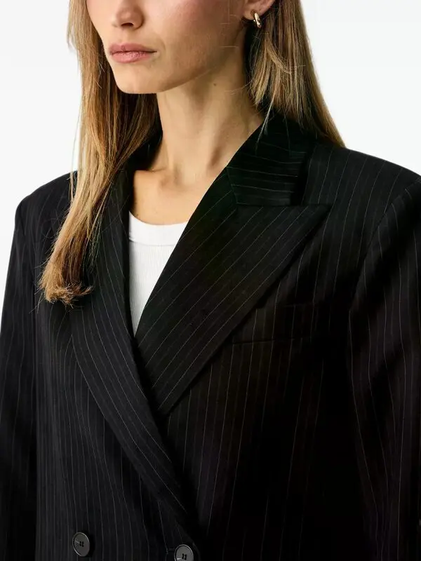 VICOLO Pinstripe Double-breasted Blazer