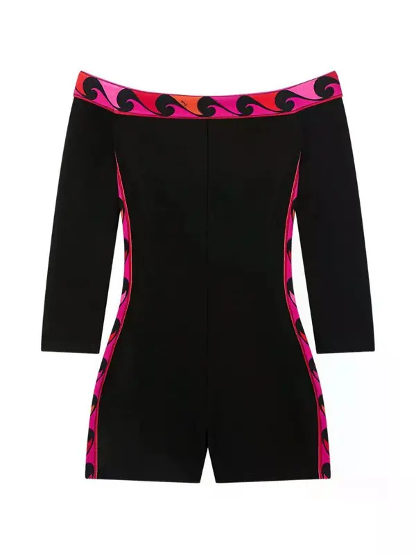 Emilio Pucci Jumpsuit With Contrast Neckline - Black