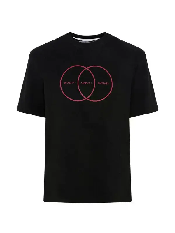 SRVC STUDIO Graphic-print T-shirt - Black