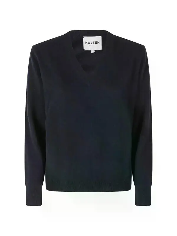 KUJTEN Lita V-neck Cashmere Sweater - Blue