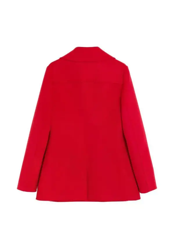 Valentino Garavani Compact Drap Double-breasted Peacoat