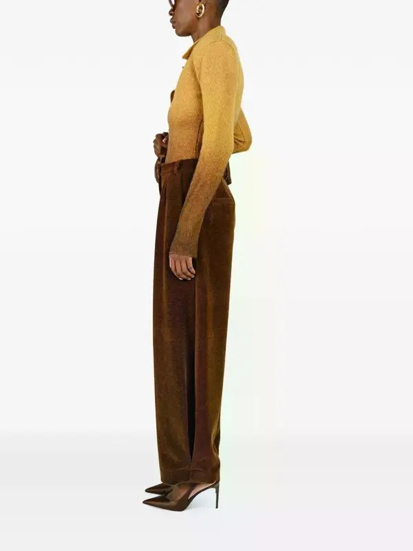 ROWEN ROSE Degradé-effect Polo Sweater