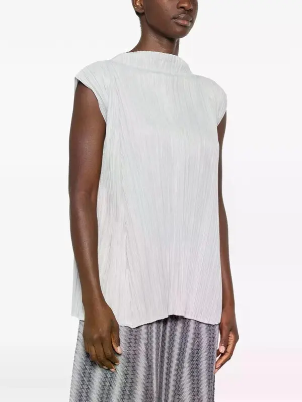Issey Miyake Pleated Sleeveless Top