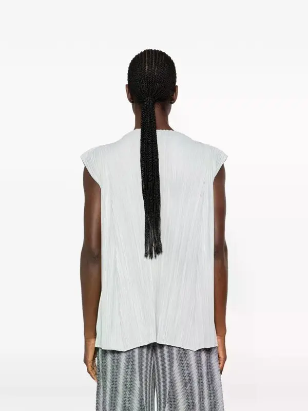 Issey Miyake Pleated Sleeveless Top