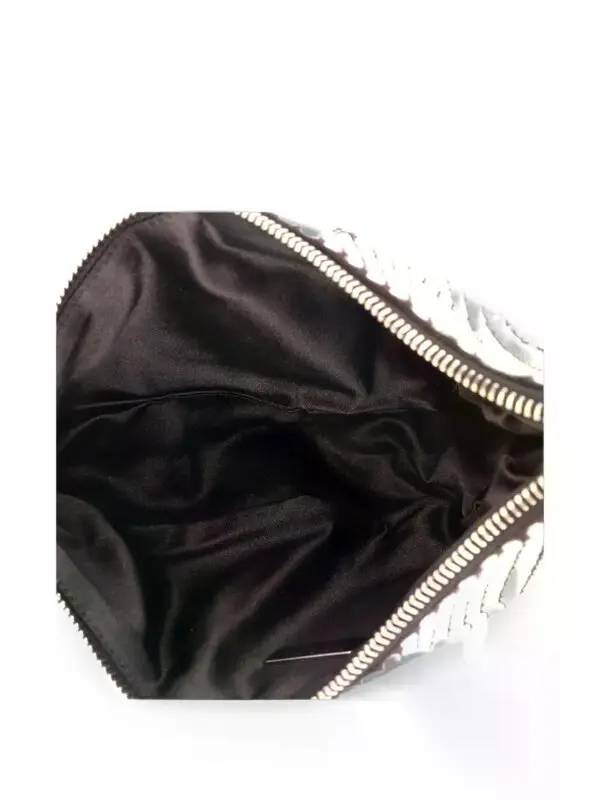 Prada Triangle Top Handle Pouch Bag Crystal Embellished Satin Mini Satchel