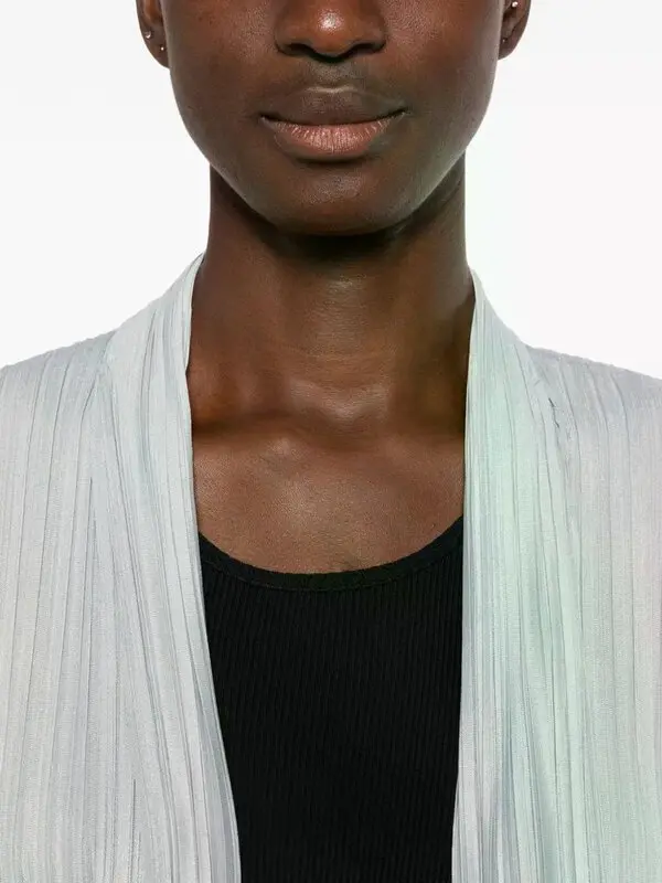 Issey Miyake Plissé-effect Open-front Jacket - Grey