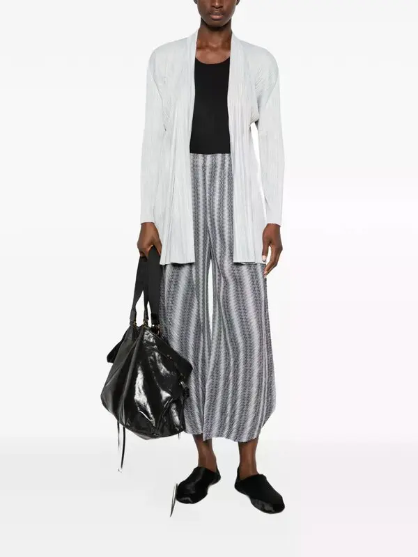 Issey Miyake Plissé-effect Open-front Jacket - Grey