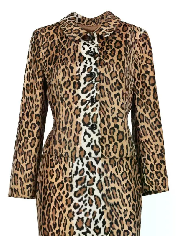 Moschino Leopard-print Skirt Suit