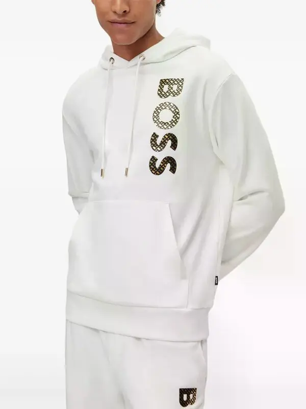 BOSS Logo-print Cotton Hoodie