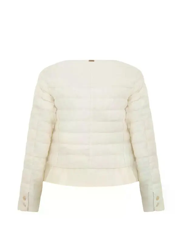 Herno Quilted Ruffled Jacket - Neutrals
