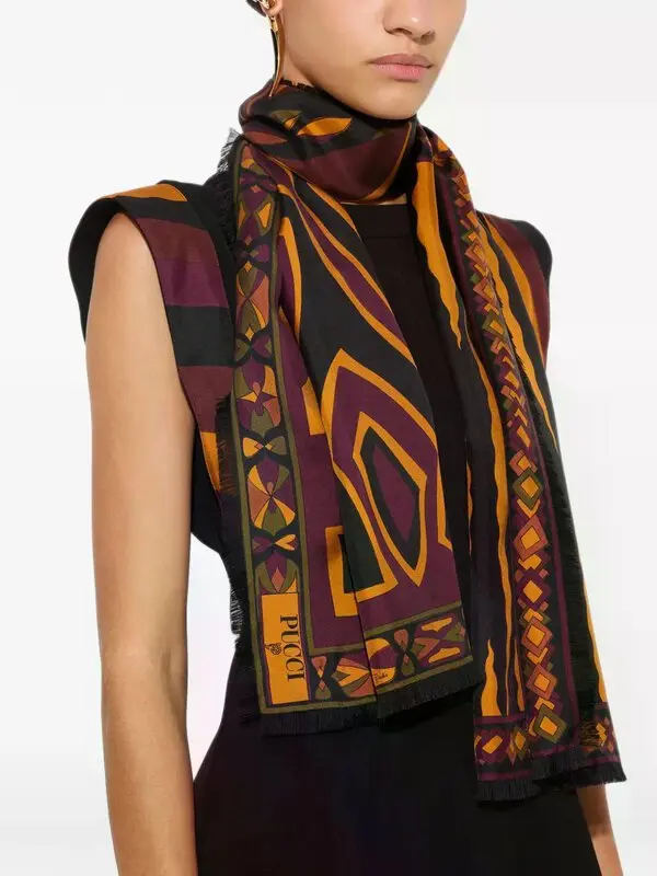 Emilio Pucci Mixed Print Silk Stole