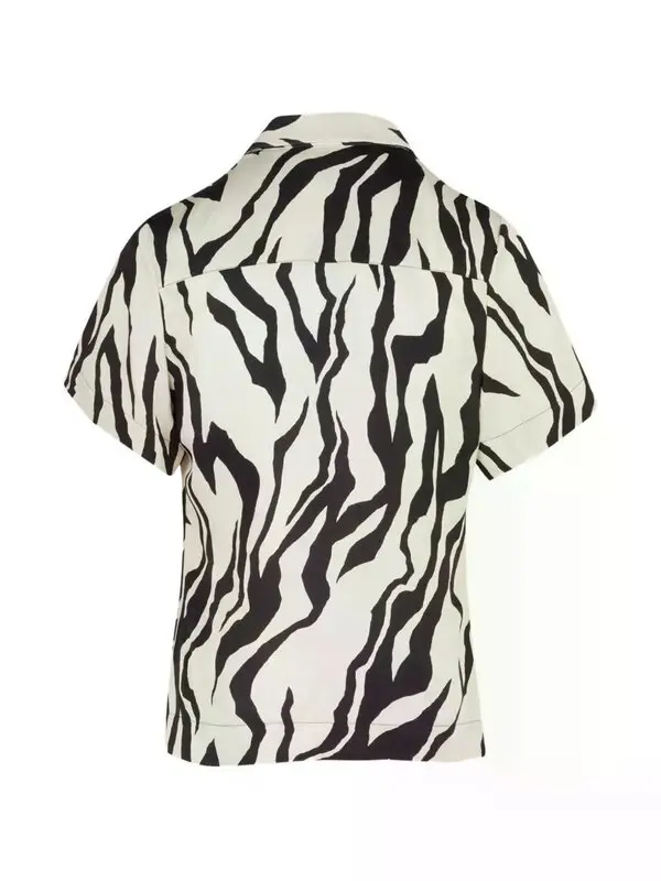 Maison Rabih Kayrouz Zebra-print Polo Shirt