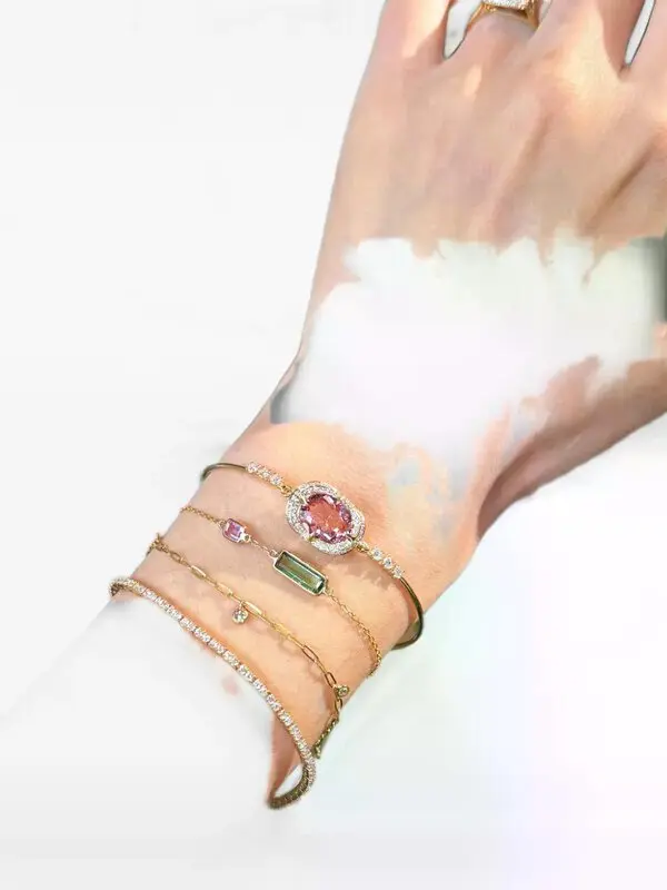 YI COLLECTION Aurora Pink Tourmaline Bracelet