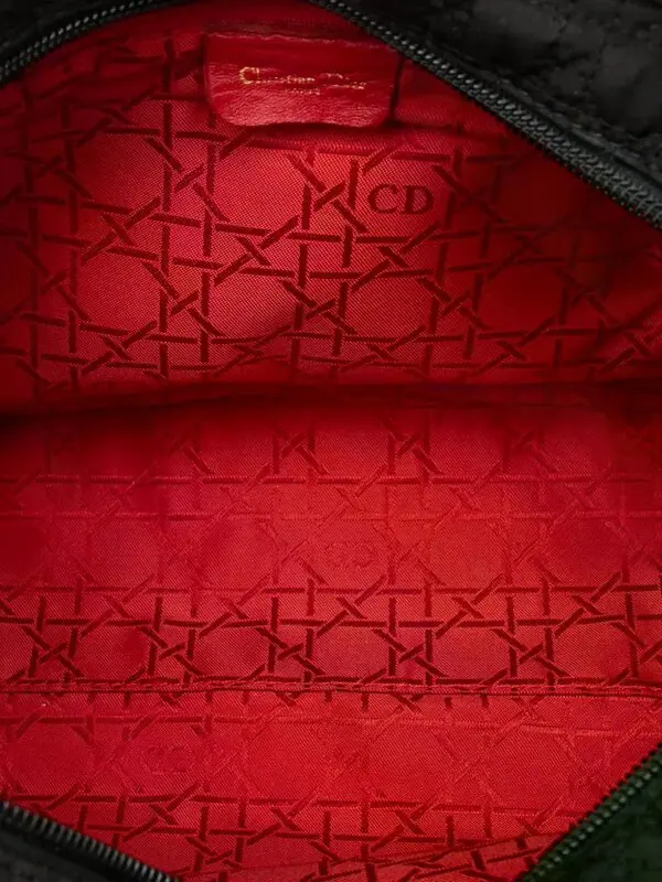 Dior 1997 Large Nylon Microcannage Lady Satchel