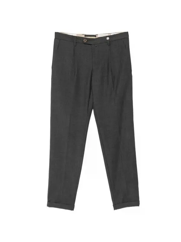 MY MYTHS Pleated Turn-up Trousers