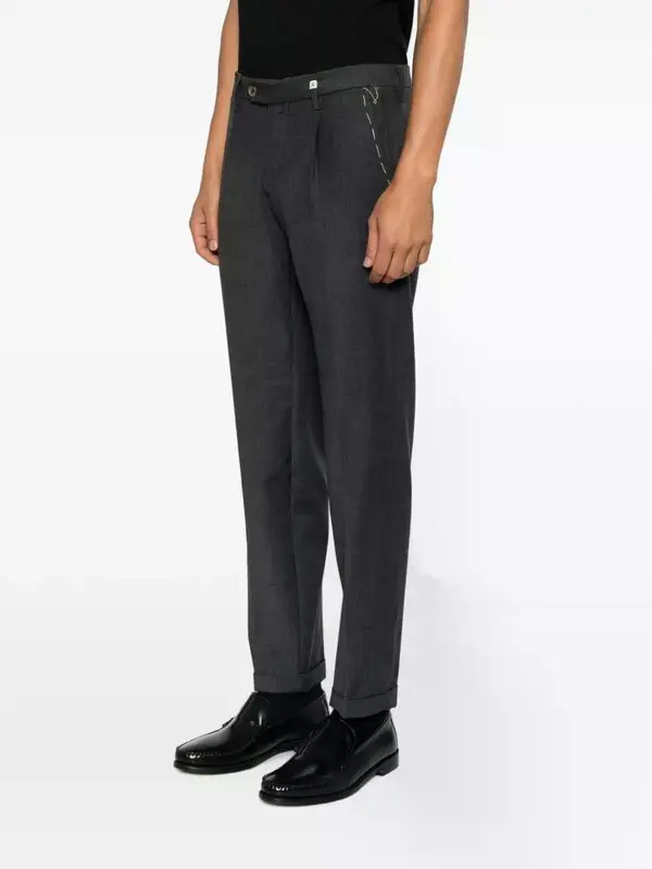MY MYTHS Pleated Turn-up Trousers