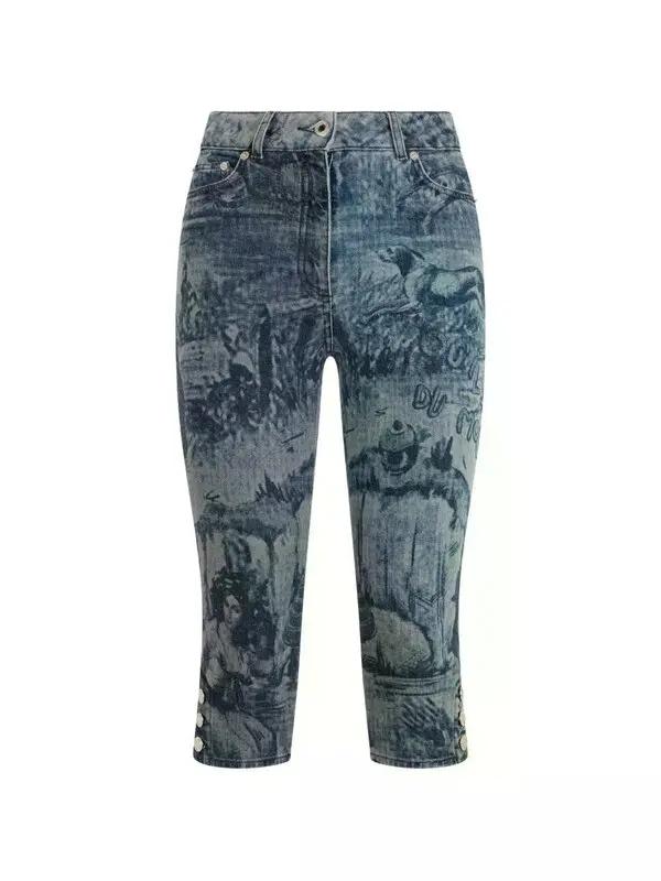Moschino Graphic-print Jeans - Blue