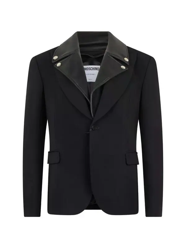 Moschino Double-collar Single-breasted Blazer