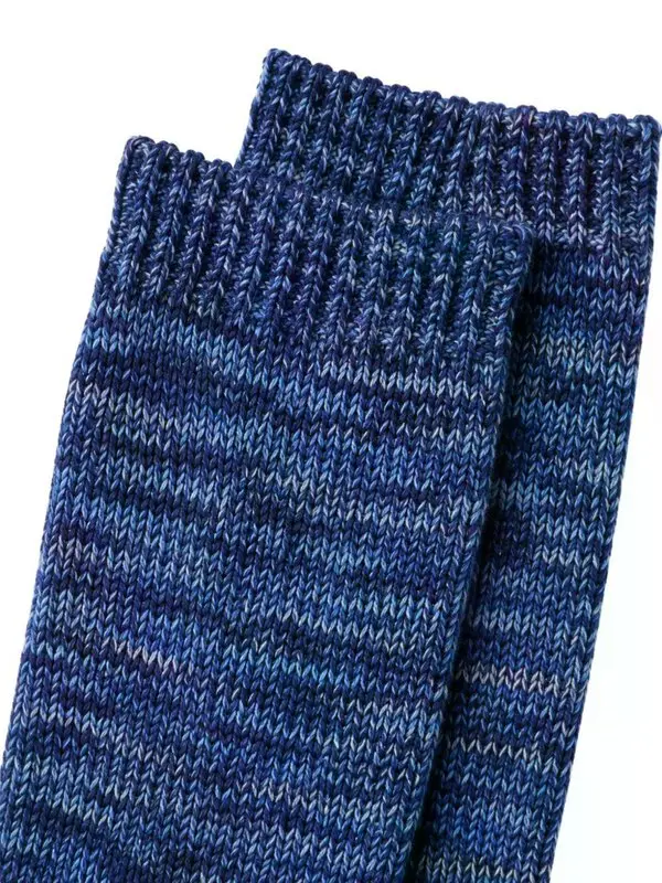 Anonymous Ism Marl-knit Ribbed-cuff Socks